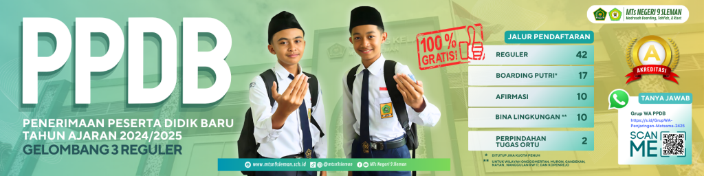 PPDB 2024/2025 – MTsN 9 Sleman